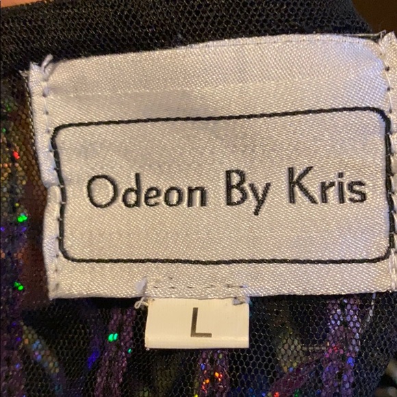 Odeon by Kris | Jackets & Coats | Black Lace Open Face Jacket W Sequins ...